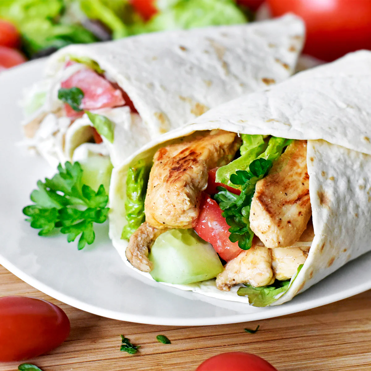 Roasted Chicken Wrap at Mezzaluna Jamaica – Bold Mediterranean Flavor ...